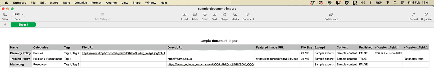 3. Adding and importing documents