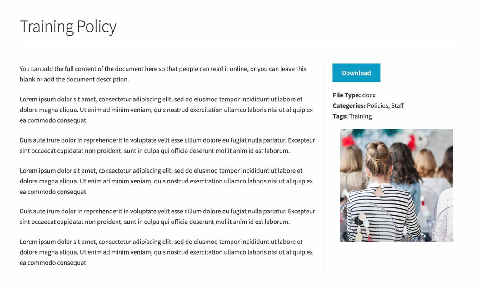Understanding the Single Document Page in Document Library Pro