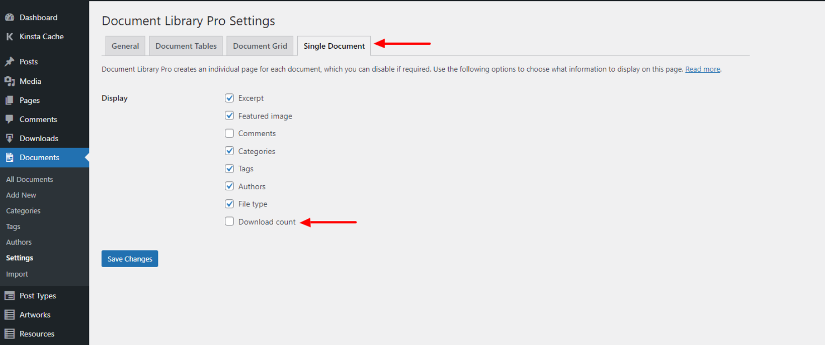 How to track the number of document downloads?
