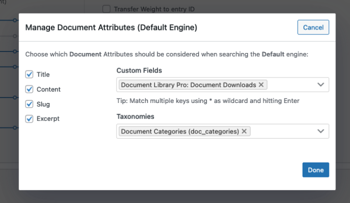 Adding advanced search to the document library