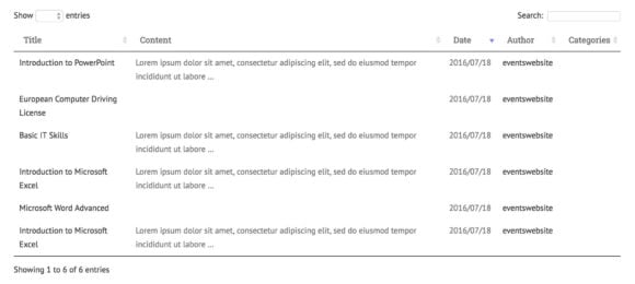 Create and manage events using The Events Calendar plugin