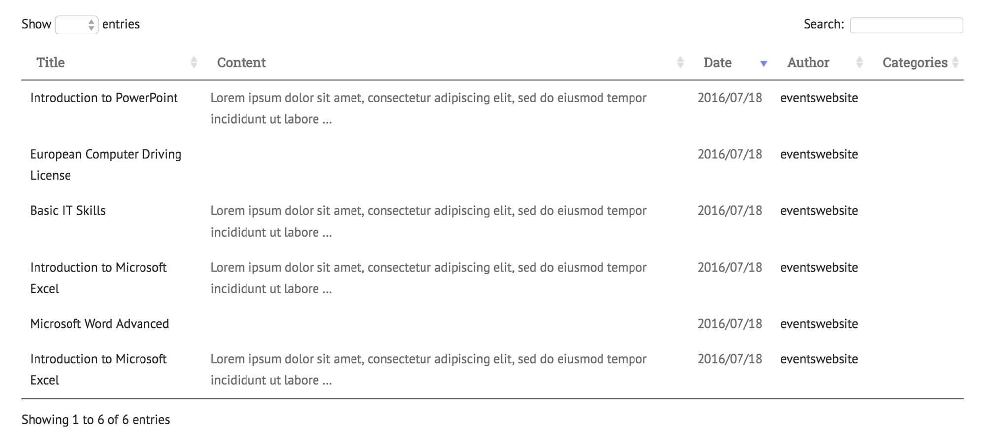 Create and manage events using The Events Calendar plugin