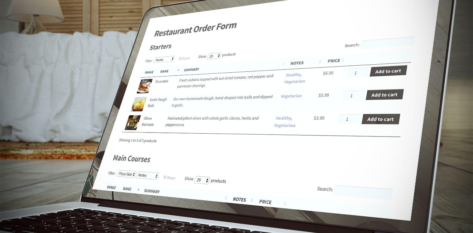WooCommerce POS: Food orders via iPad at counter or table