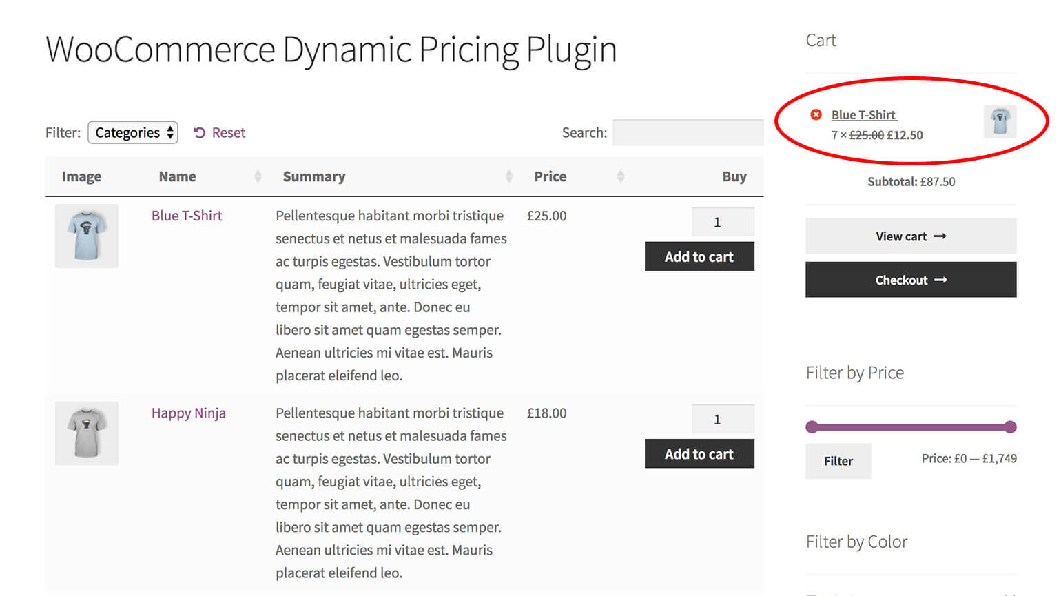 Using a WooCommerce Bulk Discount Plugin with a Product Table