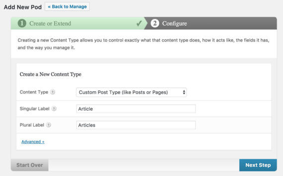 Creating Custom Post Types, Fields, & Taxonomies with Pods