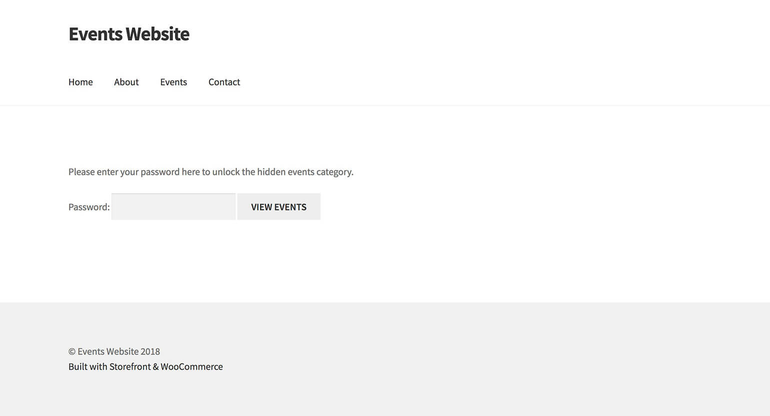 Create Password Protected Events In Wordpress