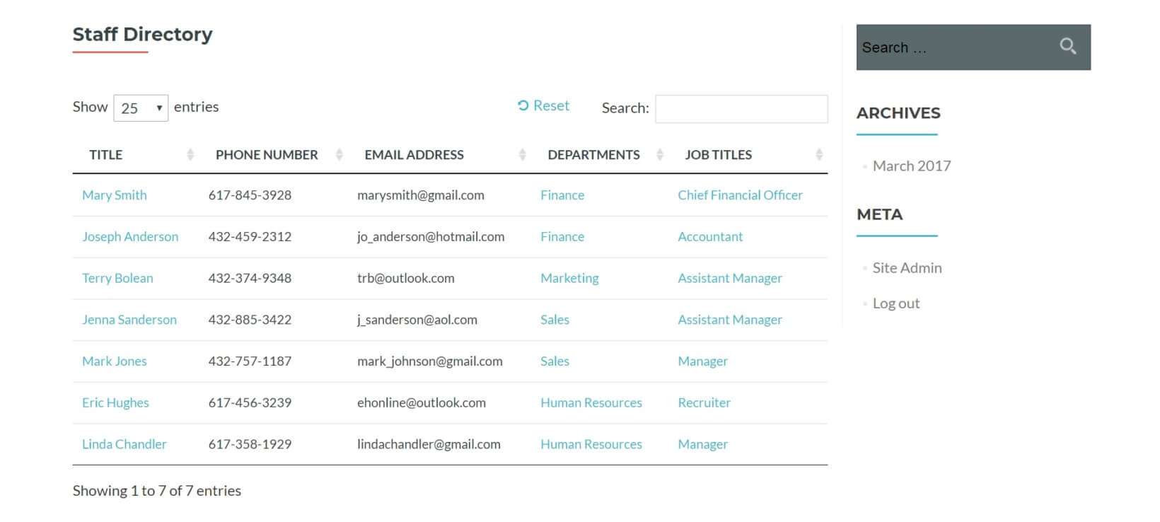 WordPress Staff Directory Plugin: Simple Staff List with Filters