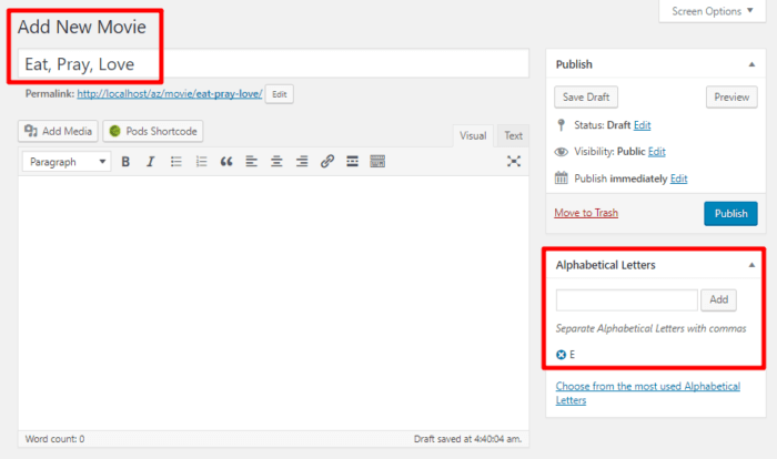 WordPress Alphabetical Index A-Z Plugin: Create A-Z Listings