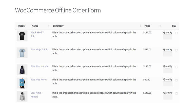 Create a Printable WooCommerce Order Form to Use Offline