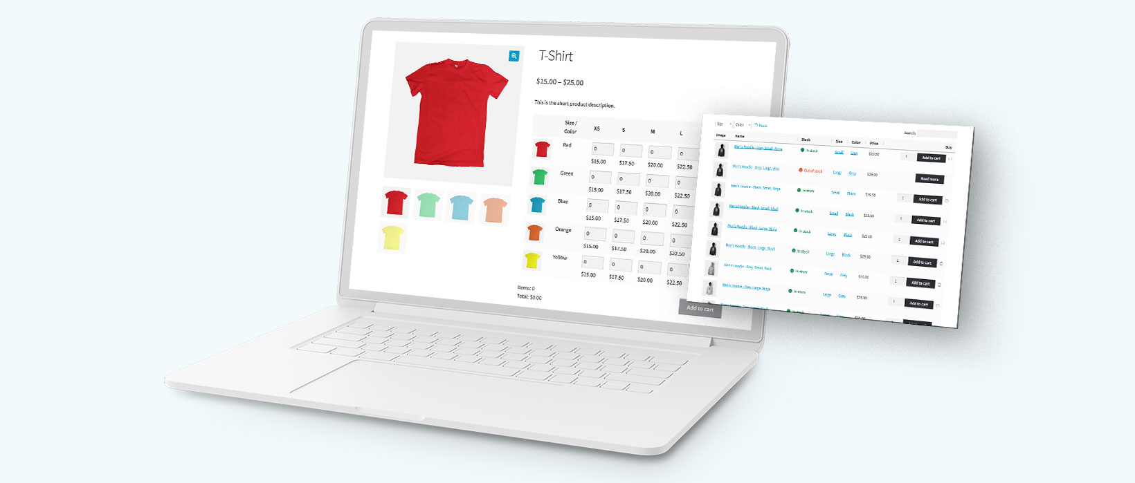 Woocommerce Variations Table 2 Ways To List Product Variations