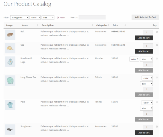WordPress Product Catalog With or Without a Shopping Cart