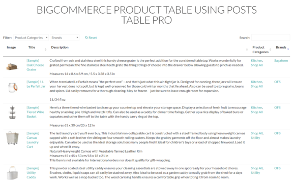 How to Create a BigCommerce Product Table in WordPress