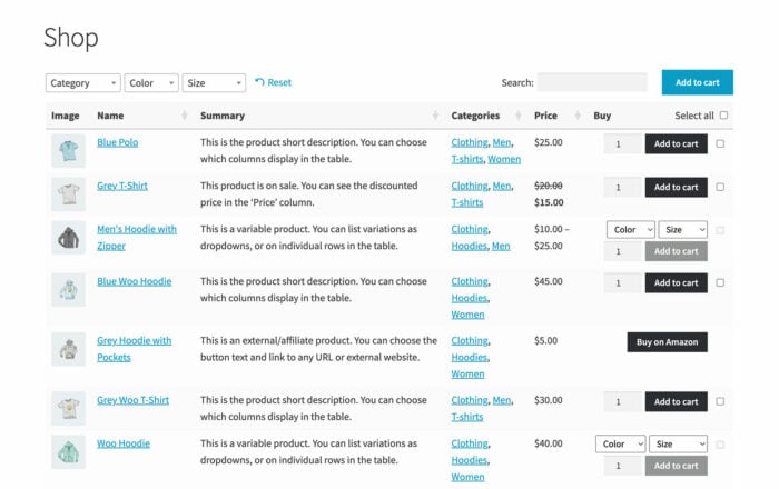 How to Create a WooCommerce List View of Your Products