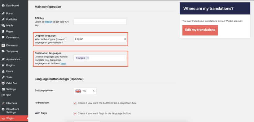 Using Weglot to Translate the Posts Table Pro WordPress Plugin