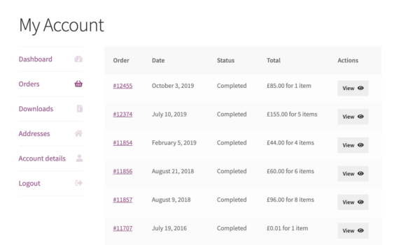 WooCommerce Display All Products Purchased by User