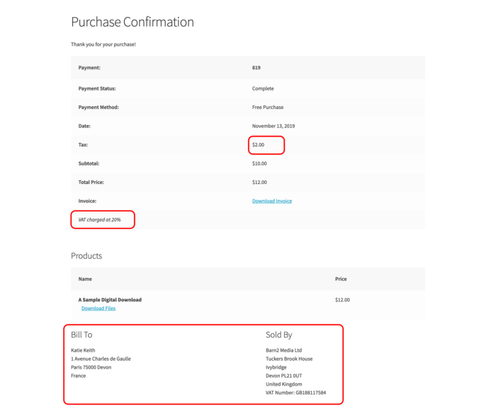 How to Provide EU VAT Tax Invoices in Easy Digital Downloads