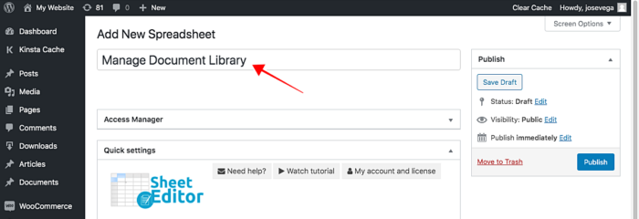 WordPress Table: Display Posts and Pages with Frontend Editor
