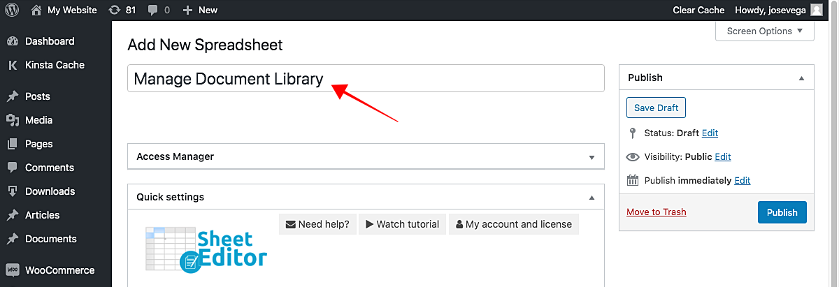 WordPress Table: Display Posts and Pages with Frontend Editor
