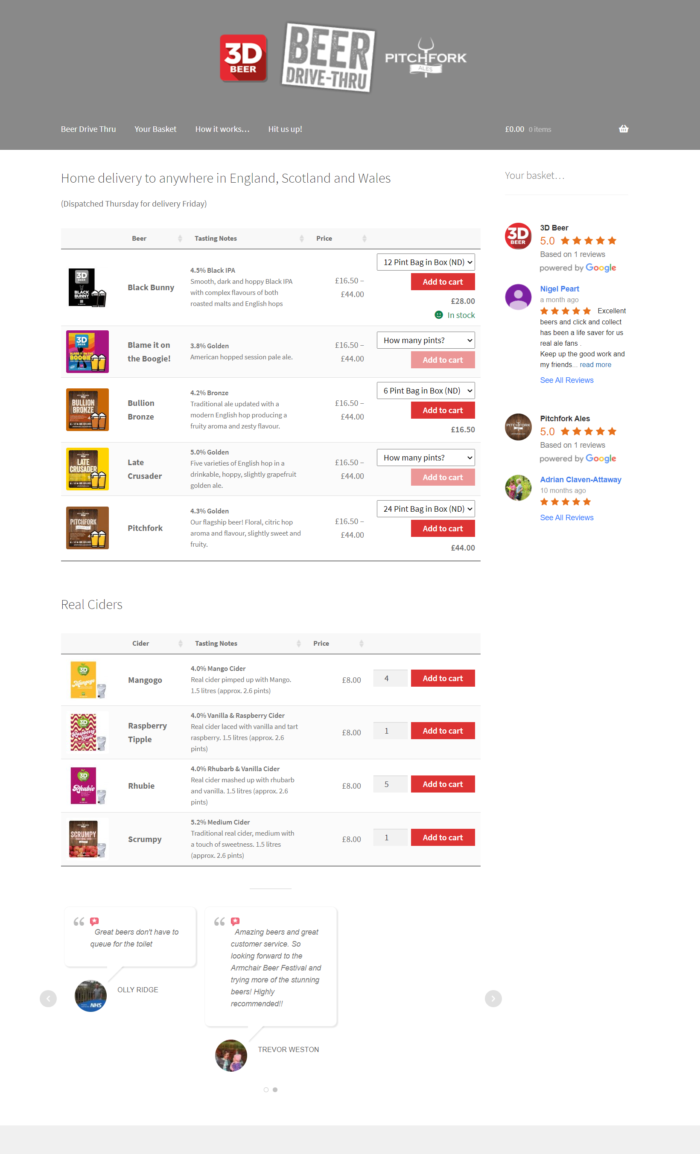 Create a Brewery Online Store with One-Page Order Forms