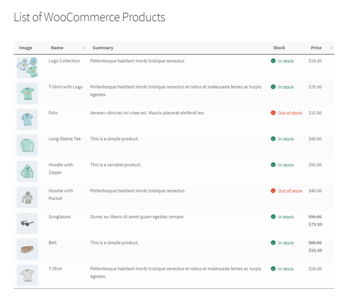 Print your list of WooCommerce products for quick reference