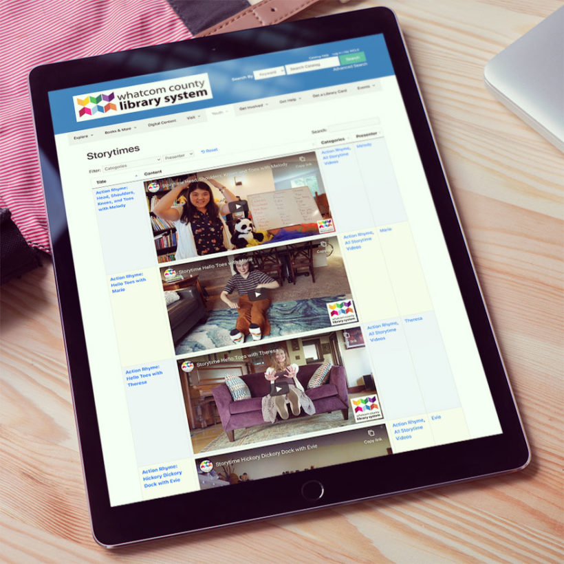 Create an online library using Whatcom Country Library System