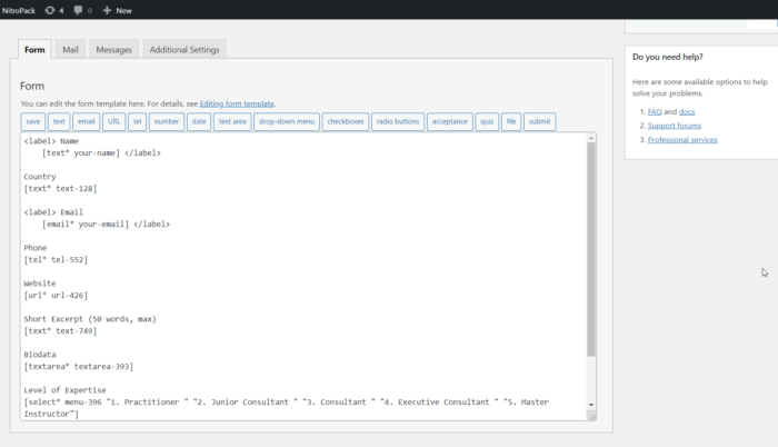 Collecting User Data with Contact Form 7 and Displaying It