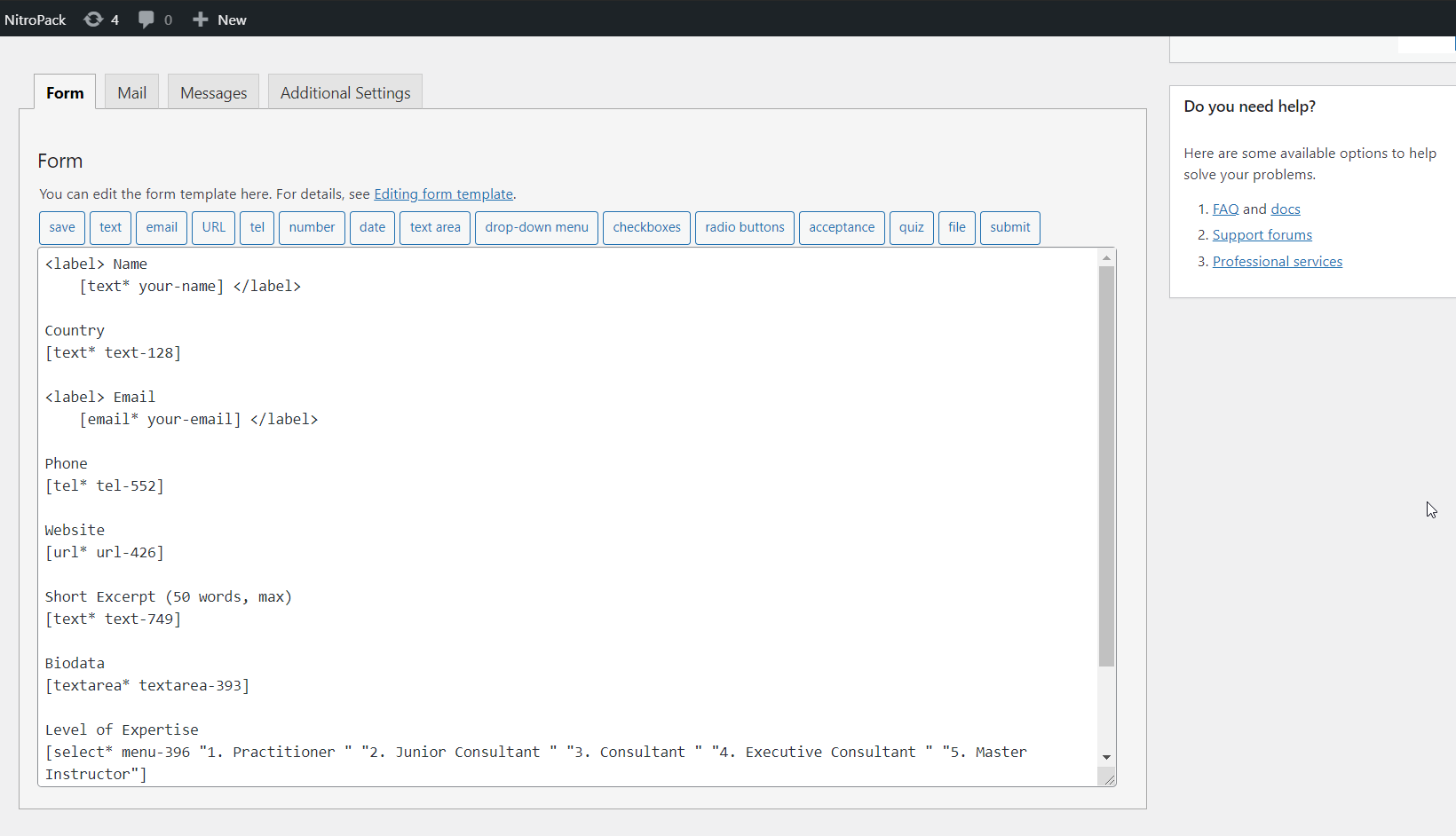 Collecting User Data with Contact Form 7 and Displaying It