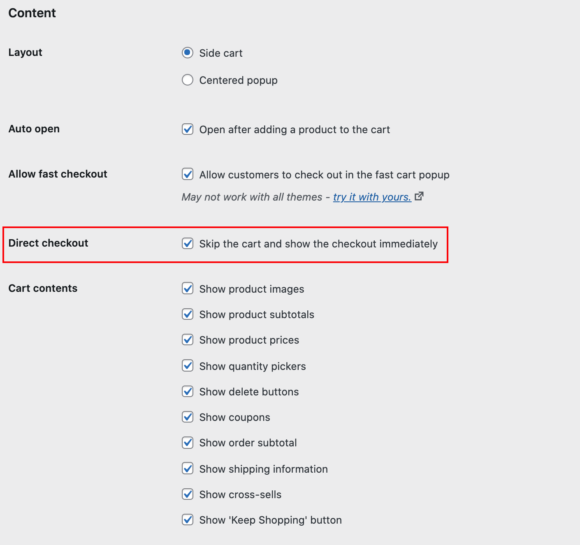 How to set up a one-click or direct checkout in WooCommerce