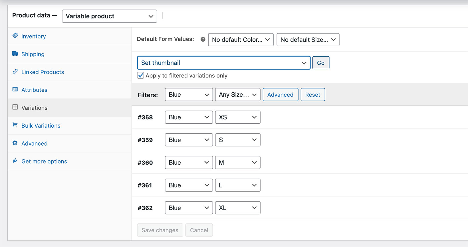 WooCommerce Bulk Variations 2.0: Bulk Edit Variations & More