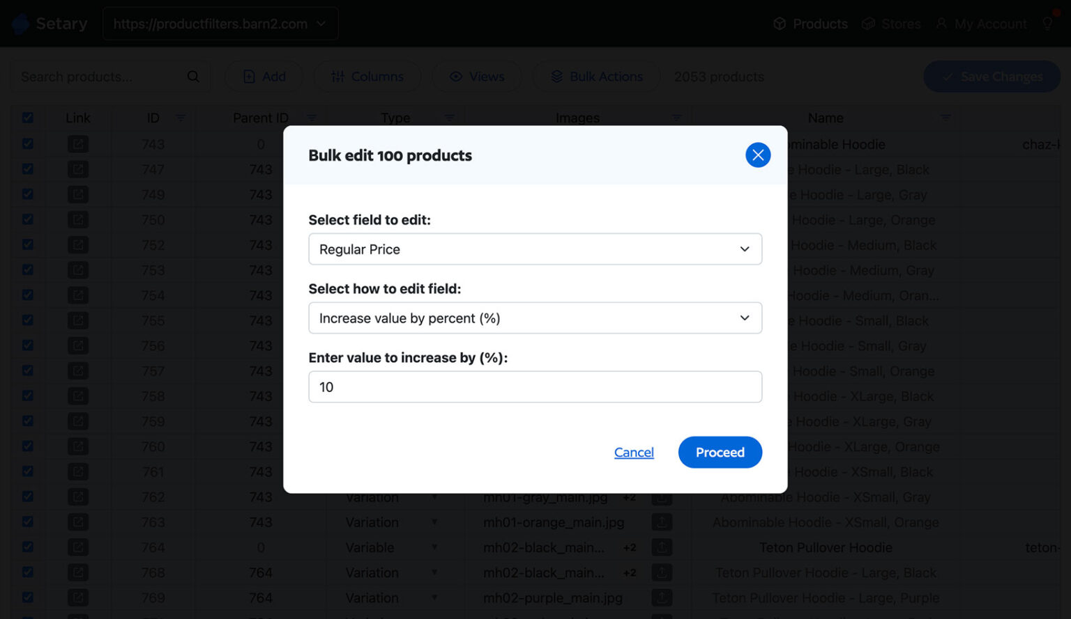 List WooCommerce Products in a Table with Front End Editor