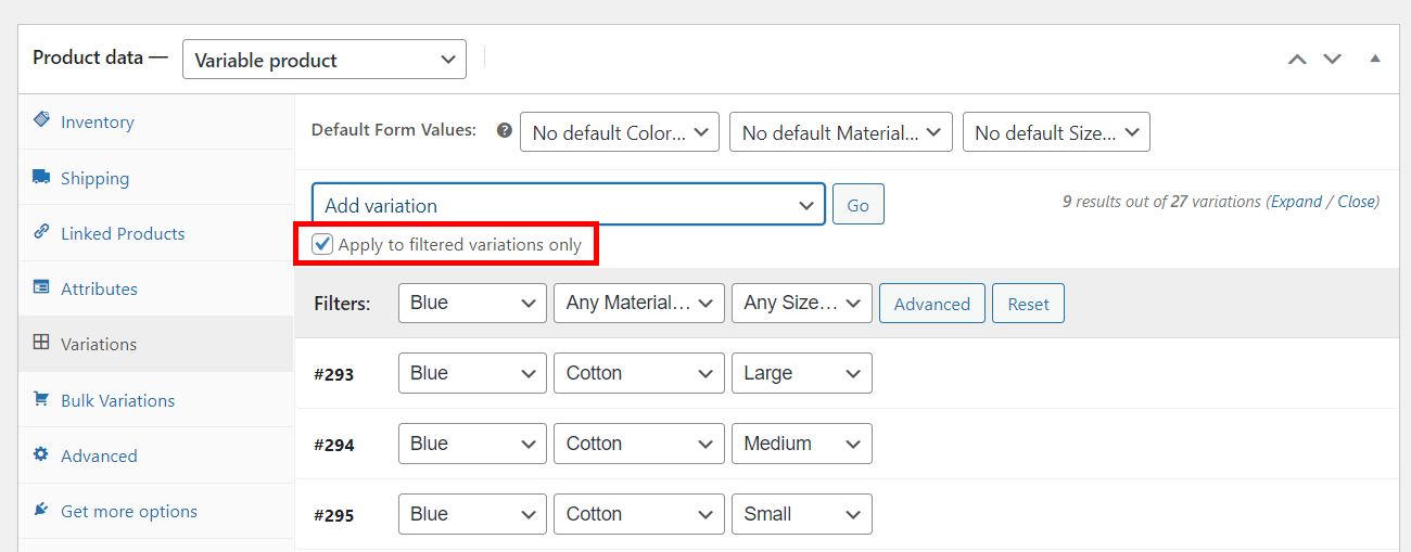 2 Easy Ways To Filter And Bulk Edit Woocommerce Variation Prices