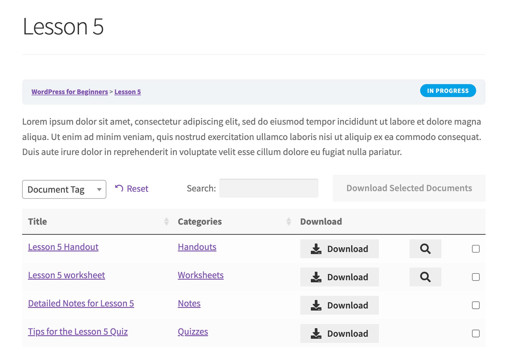 How to Add a Searchable Course Materials Library to LearnDash
