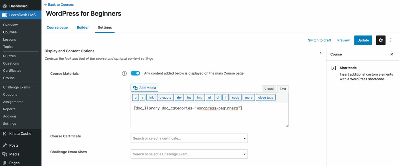 How to Add a Searchable Course Materials Library to LearnDash