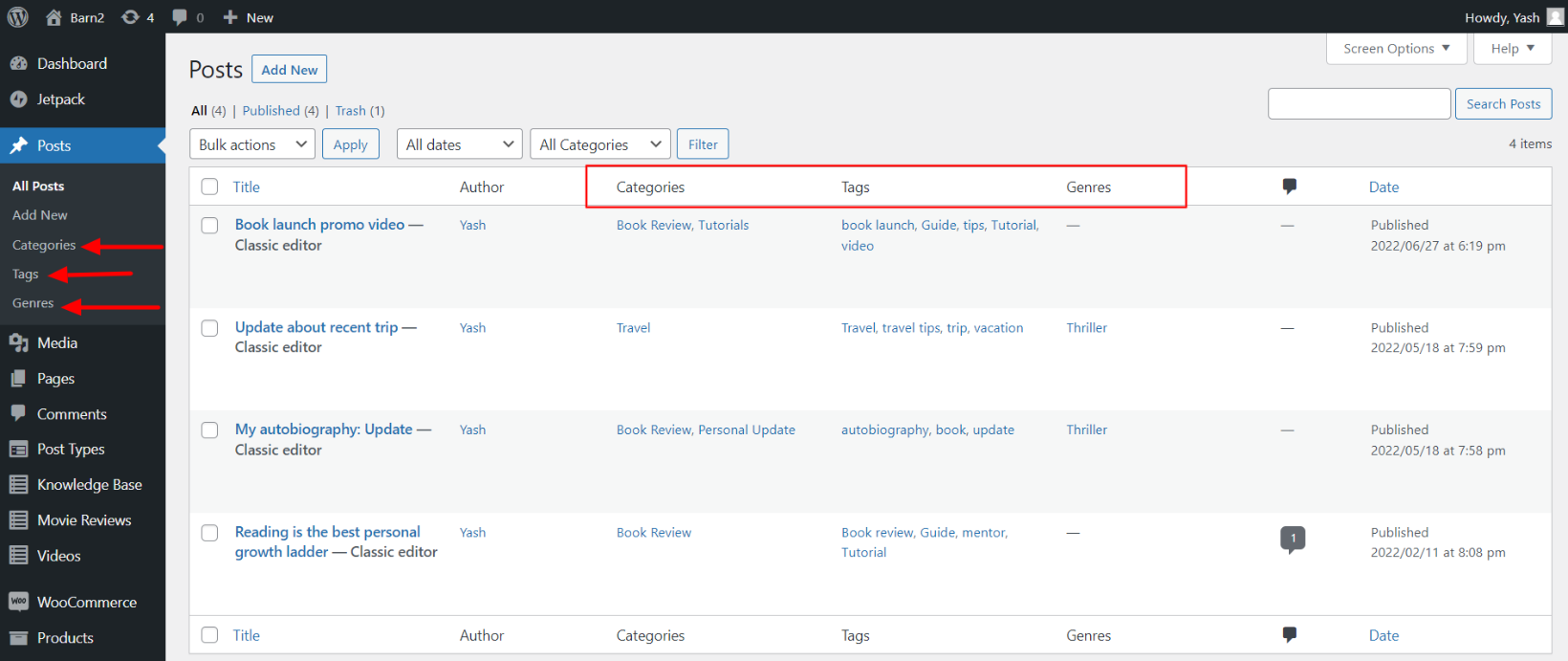 How to filter custom post types by taxonomy in WordPress