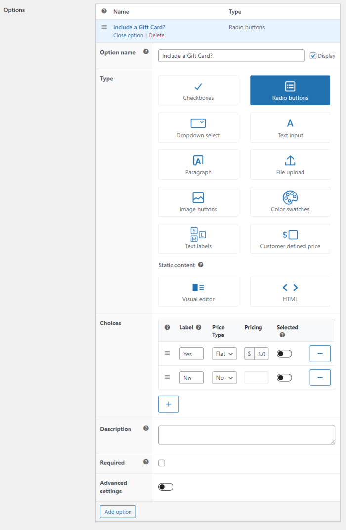 How to Add Radio Buttons to Product Variations in WooCommerce