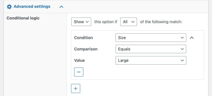 Setting Up Conditional Logic For Woocommerce Product Variations
