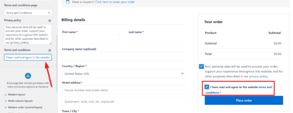 Guide to Adding Terms and Conditions Page in WooCommerce