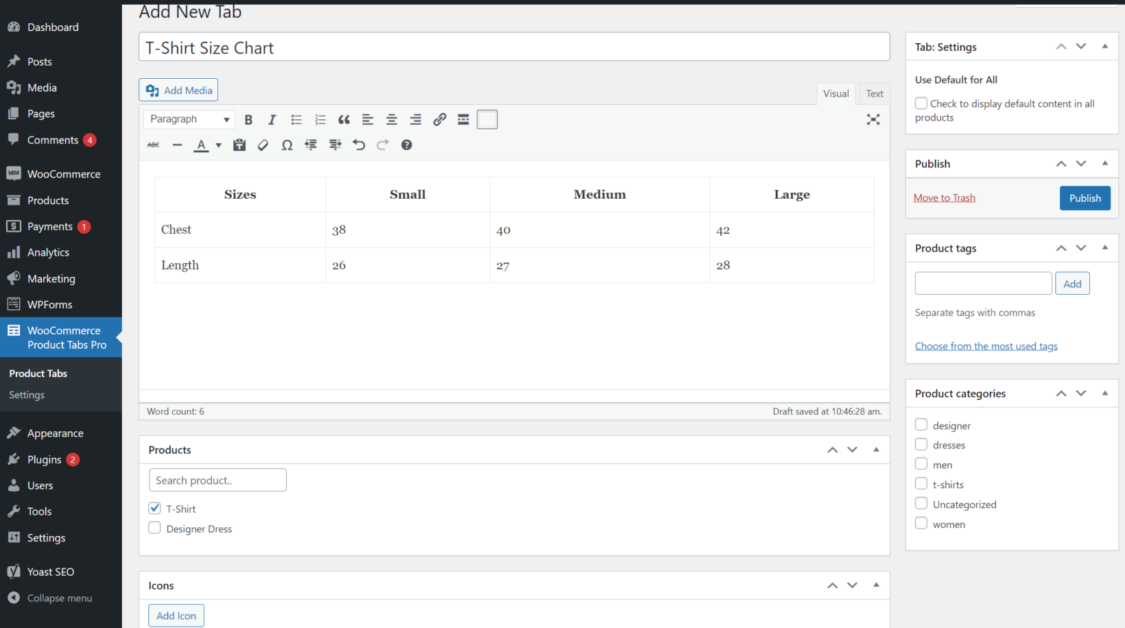 How to Implement a Product Size Chart in WooCommerce