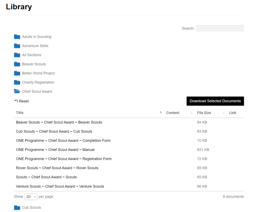 Case Study: Resources for Scouting Offers Bulk Downloading