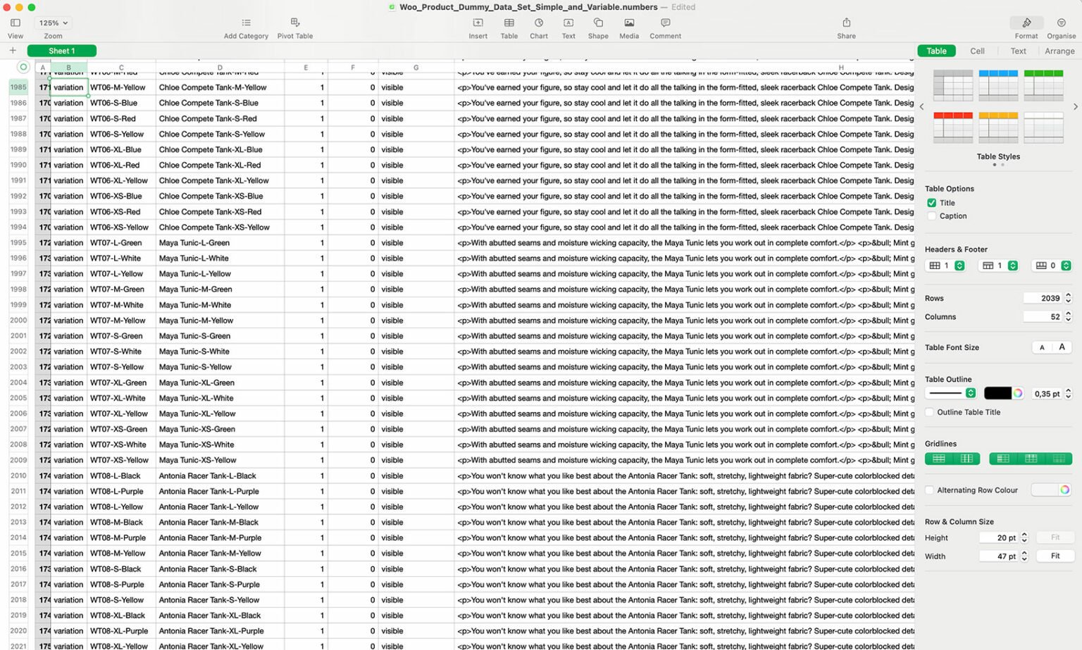 Where to find a large sample data set of WooCommerce demo products