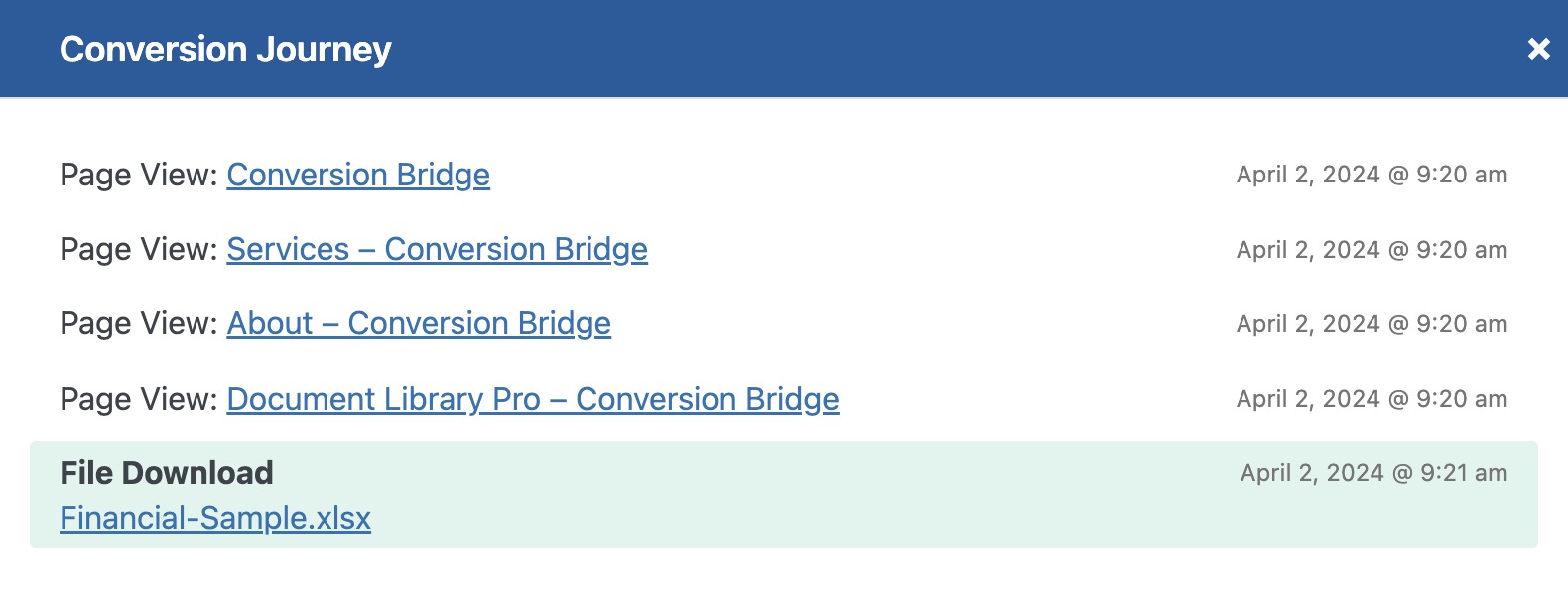 New: Easily Track Document Downloads with Conversion Bridge