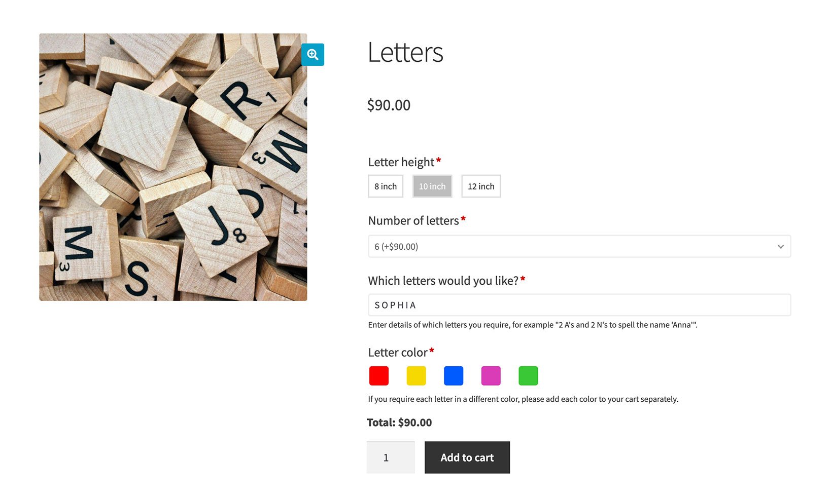 Quick WooCommerce Tutorial: Sell Craft Letters or Name Signs