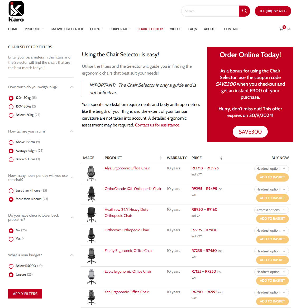 WooCommerce Product Filters Case Study: Chair Store