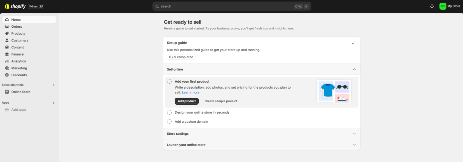 Build Your First Shopify Store Step by Step