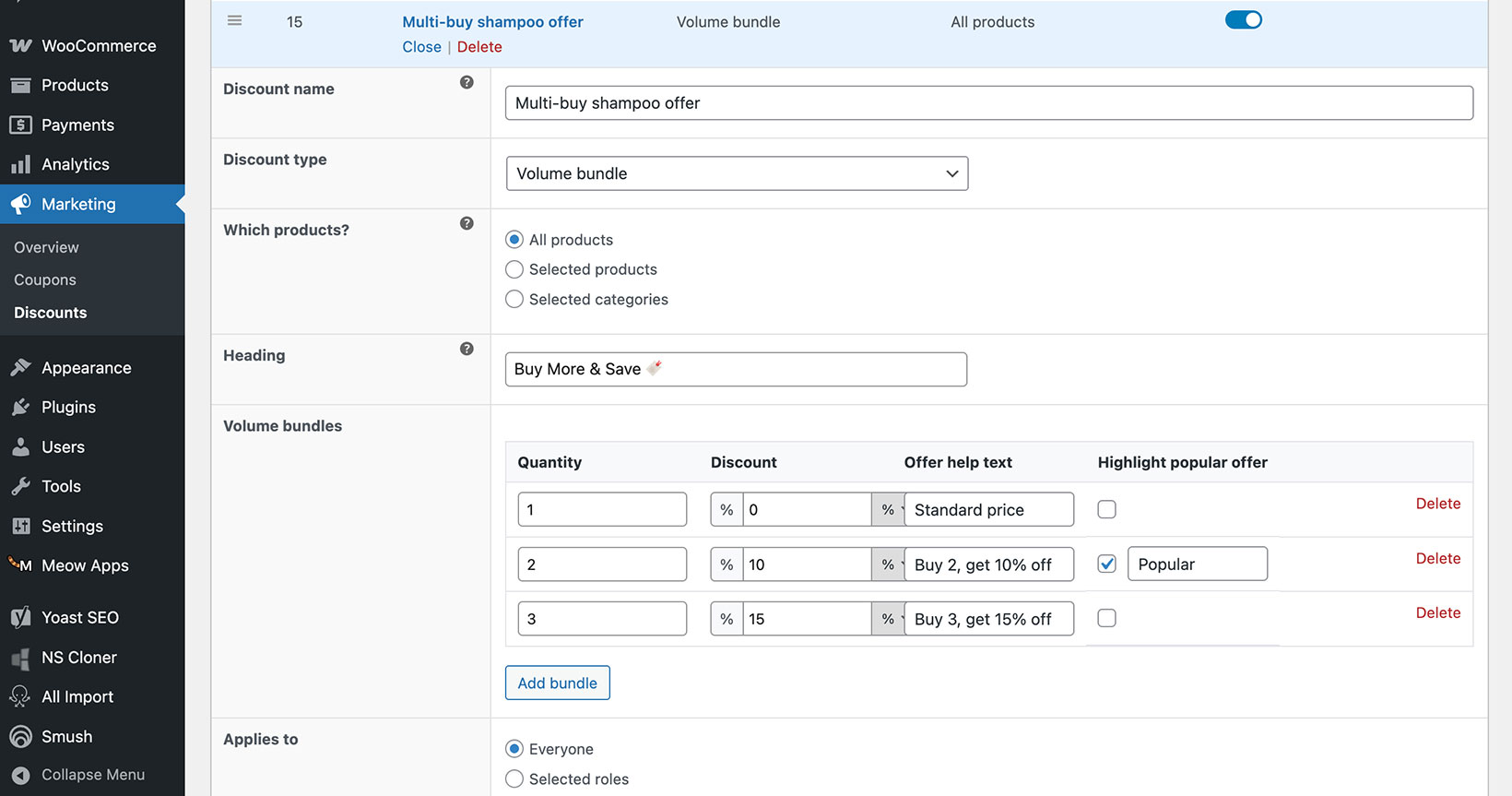Introducing WooCommerce Volume Bundles: The New Type of Quantity Discount