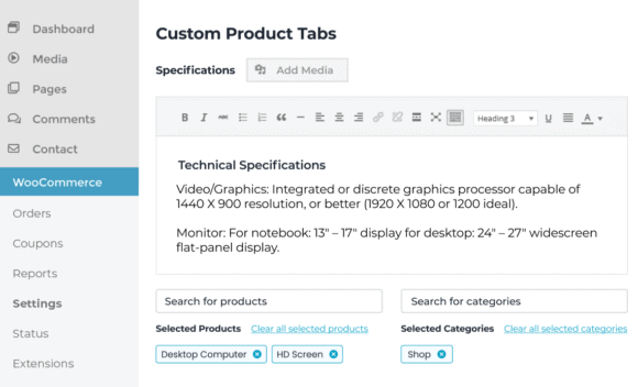 WooCommerce Product Tabs: Easily Add Extra Product Page Tabs