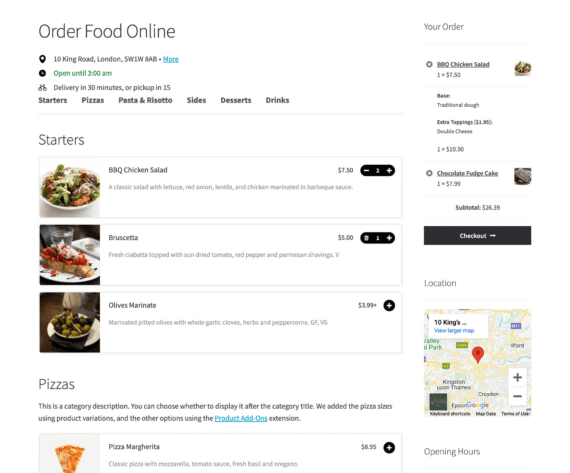 WooCommerce Restaurant Ordering Plugin: Online Food Delivery